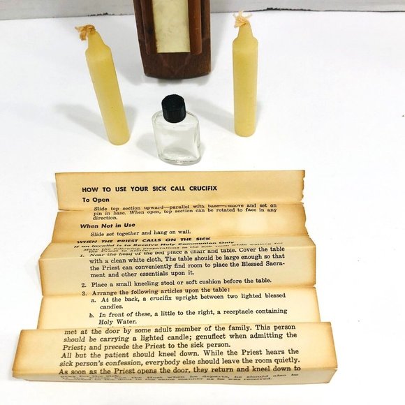 unbranded | Wall Decor | Vtg Crucifix Cross Last Rites Sick Call Holy ...